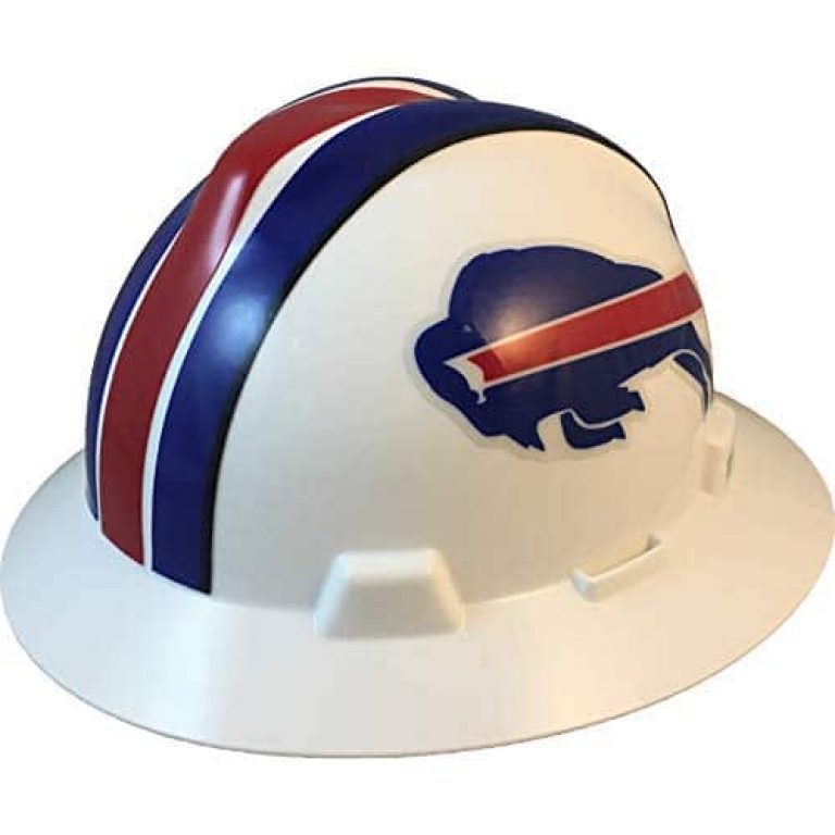 MSA 10194745 NFL V-Gard Full Brim Hard Hat, Buffalo Bills, Standard (61 ...