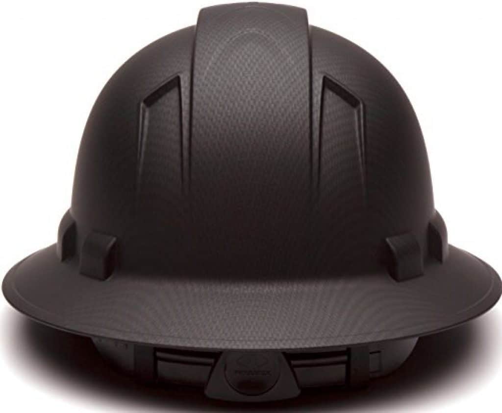 PYRAMEX Ridgeline Full Brim Hard Hat, 4-Point Ratchet Suspension, Matte ...