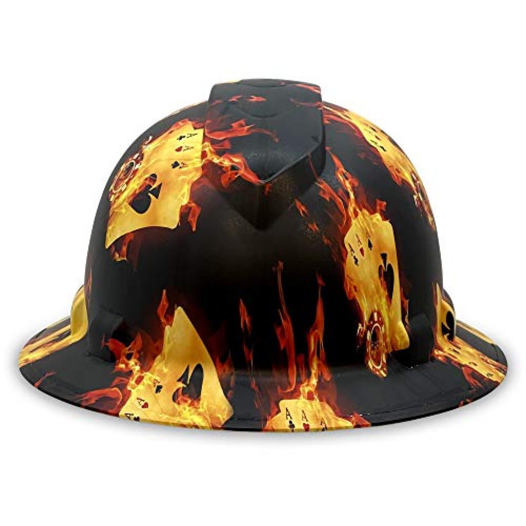 Custom Fire Design Full Brim Hard Hat | Sports Hard Hats