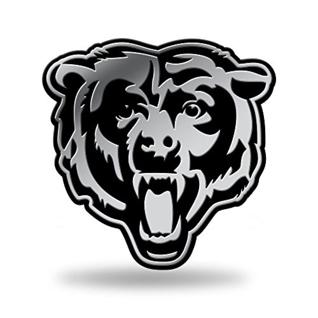 Bear Face Logo Chicago Bears Sticker Molded Auto Emblem | Sports Hard Hats