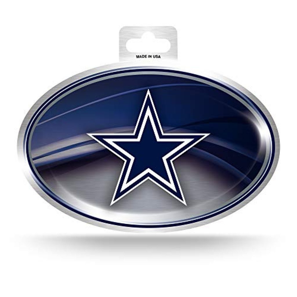 Dallas Cowboys Metallic Team Logo Sticker Decal | Sports Hard Hats