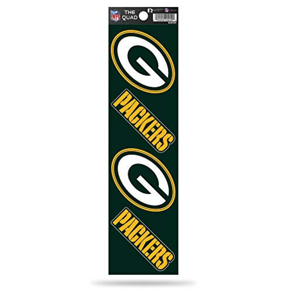 Green Bay Packers Die Cut 4-Piece Sticker Sheet | Sports Hard Hats