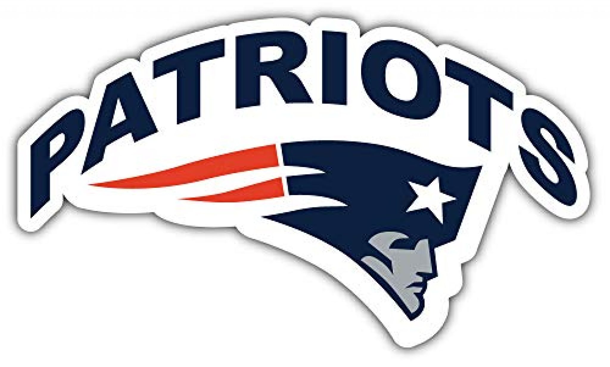 New England Patriots Bumper Sticker 5'' X 3'' | Sports Hard Hats