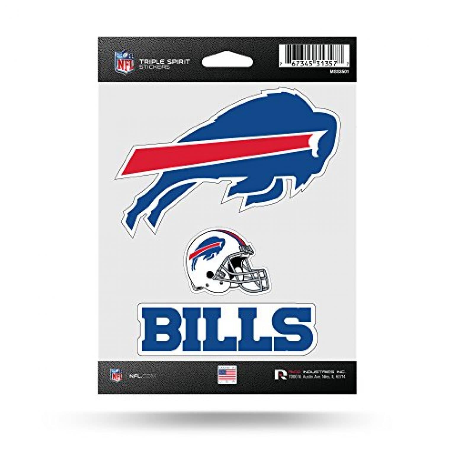 Buffalo Bills Sticker Set 3-Pack | Sports Hard Hats
