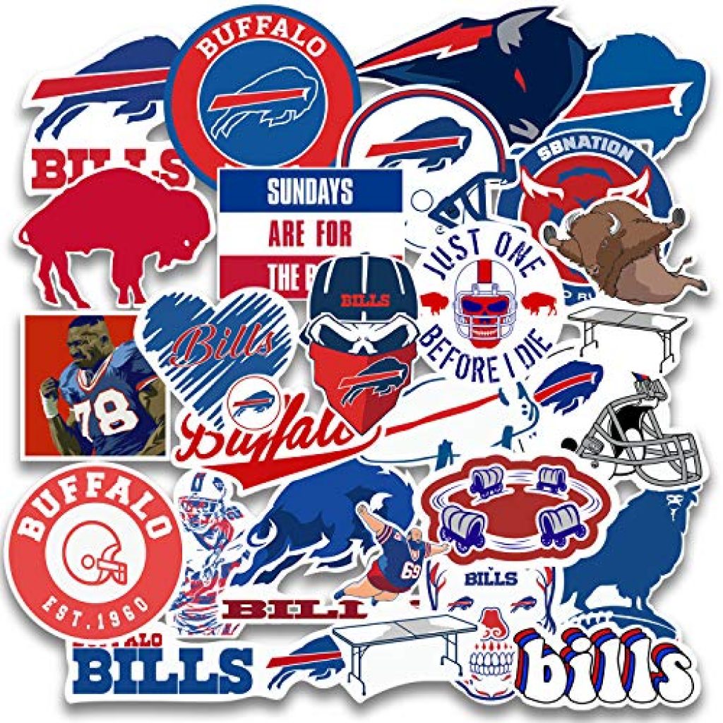 Buffalo Bills Sticker Sheet 25-Piece Set | Sports Hard Hats