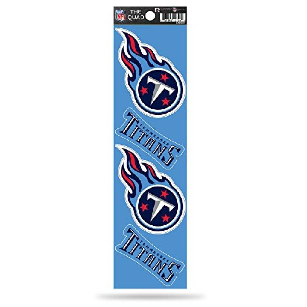 Tennessee Titans 4-Piece Sticker Sheet | Sports Hard Hats
