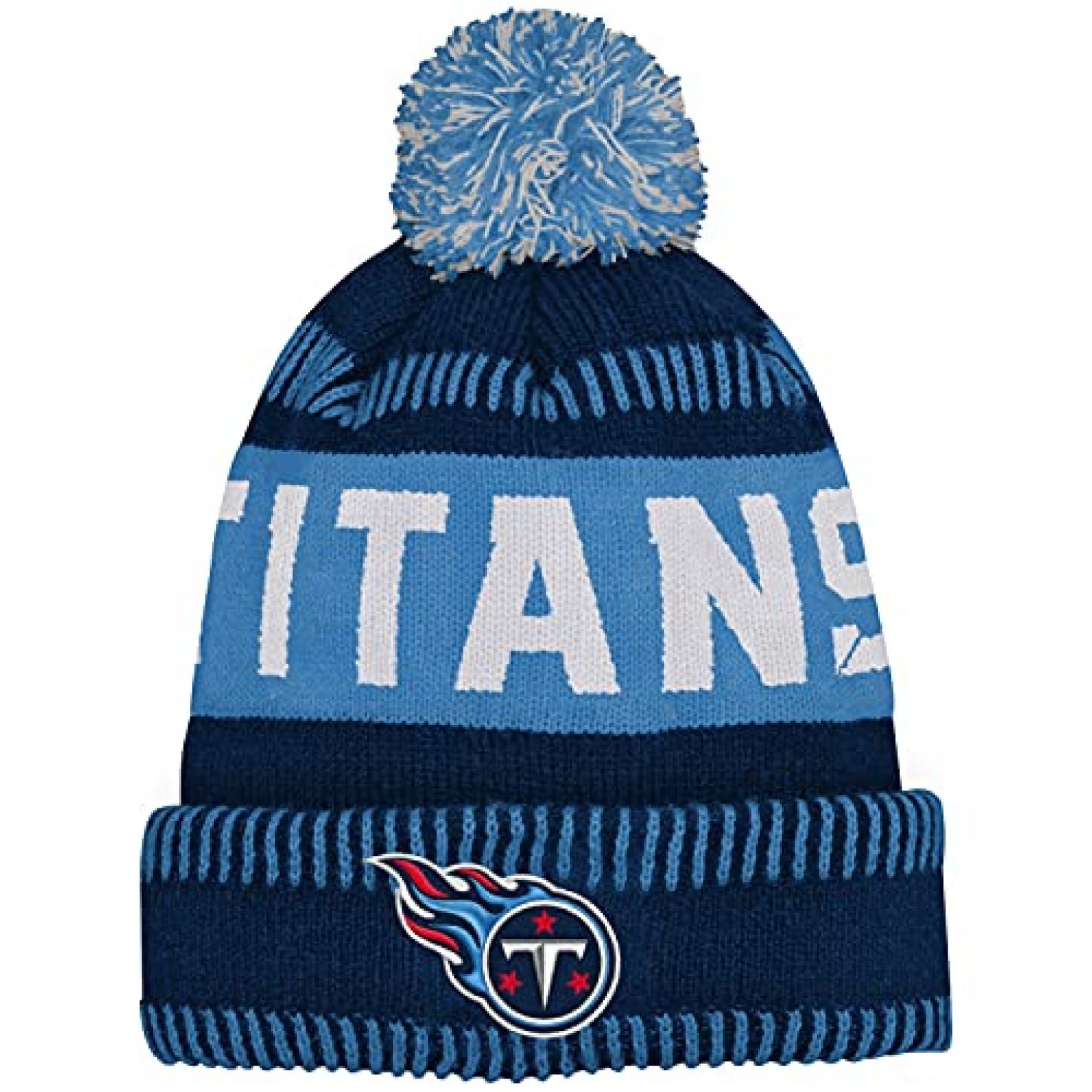 Tennessee Titans Cuffed Knit Hat with Pom Pom | Sports Hard Hats