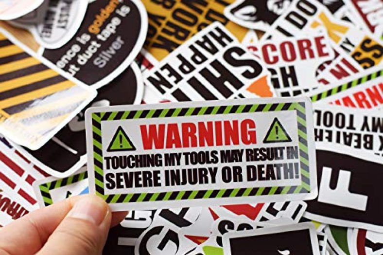 100 piece Sticker Pack Funny Stickers for Hard Hats, Tool Boxes ...