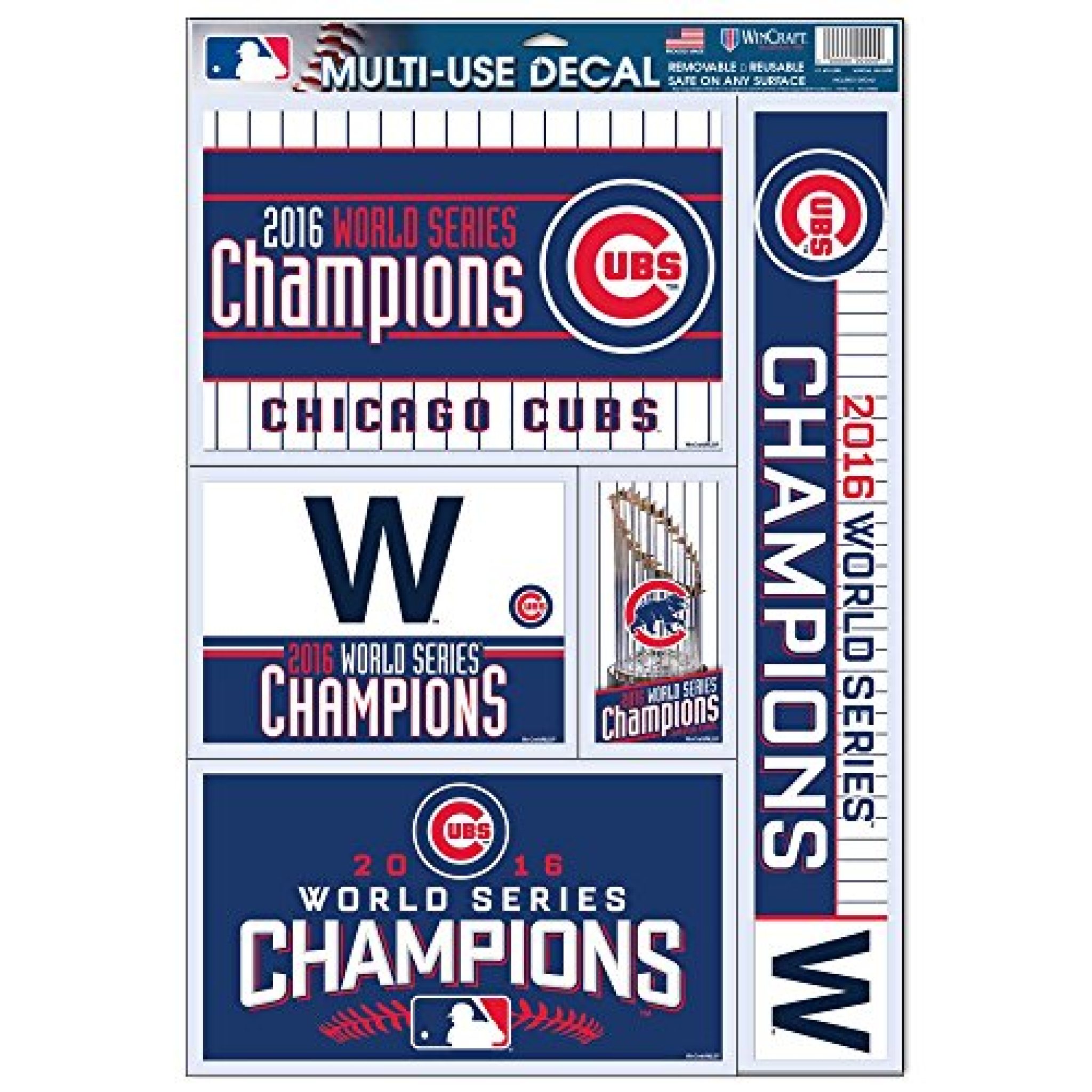 2016 World Series Champion Chicago Cubs Sticker Decal | Sports Hard Hats