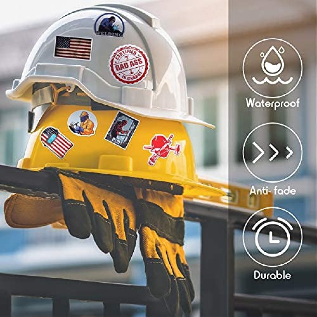 350 Pieces Hard Hat Stickers Funny Vinyl Tool Box Sticker American ...