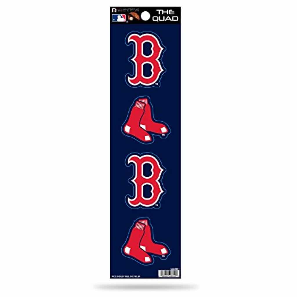 Boston Red Sox 4-Piece Sticker Sheet | Sports Hard Hats