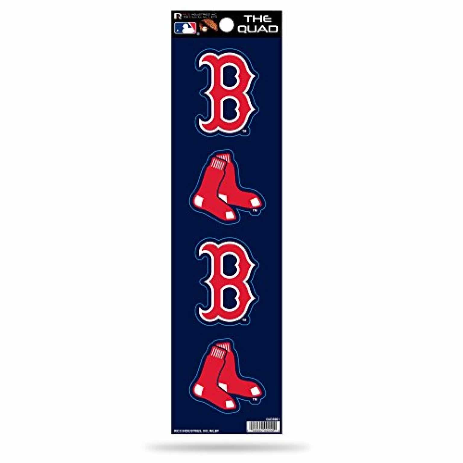 Boston Red Sox 4-Piece Sticker Sheet | Sports Hard Hats