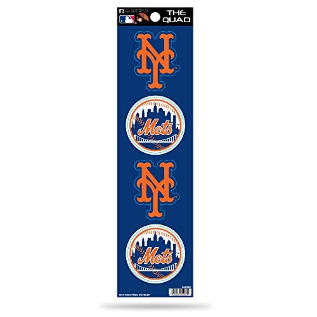 New York Mets 4-Piece Sticker Sheet | Sports Hard Hats