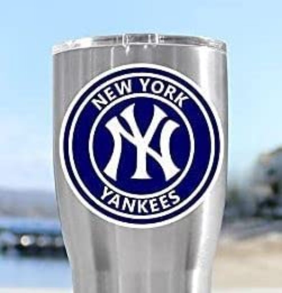 New York Yankees Decal Circle Logo 3 Inches | Sports Hard Hats