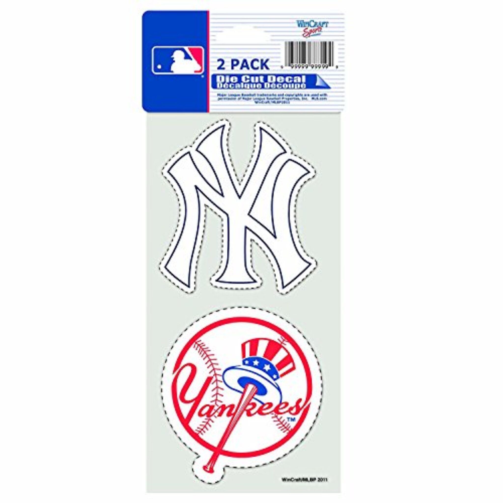 New York Yankees 2-Piece Die-Cut Decal 4"x8" | Sports Hard Hats