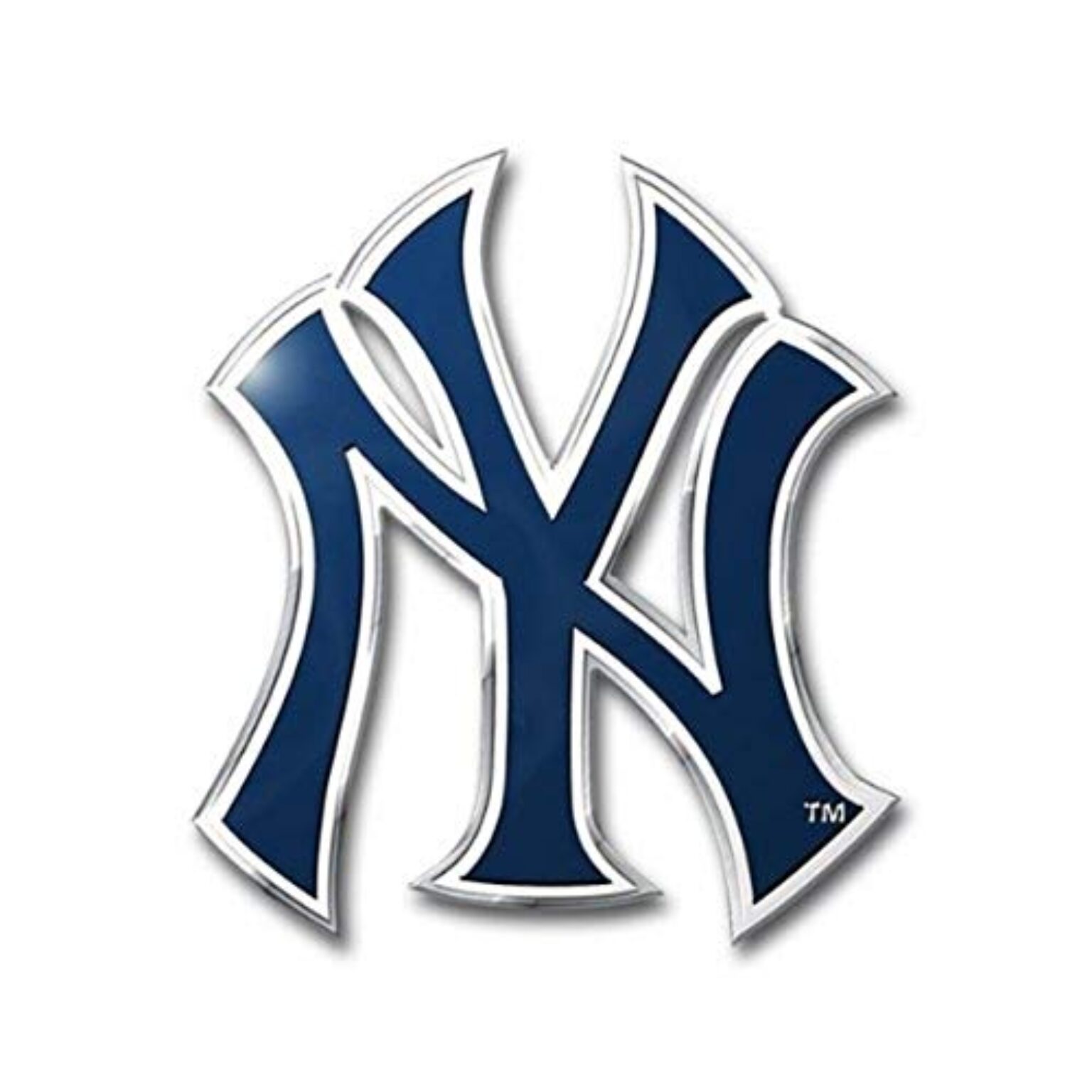 New York Yankees Heavy Duty Aluminum Chrome Emblem | Sports Hard Hats