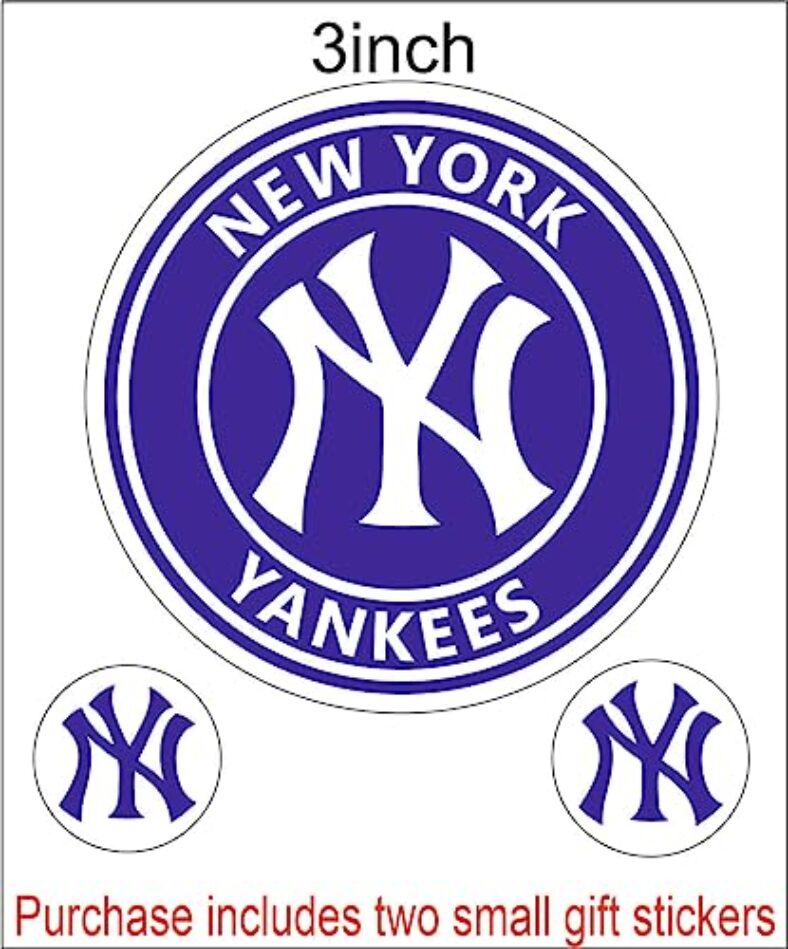 NY Yankees Vinyl Decal Stickers 4-Different Sizes | Sports Hard Hats