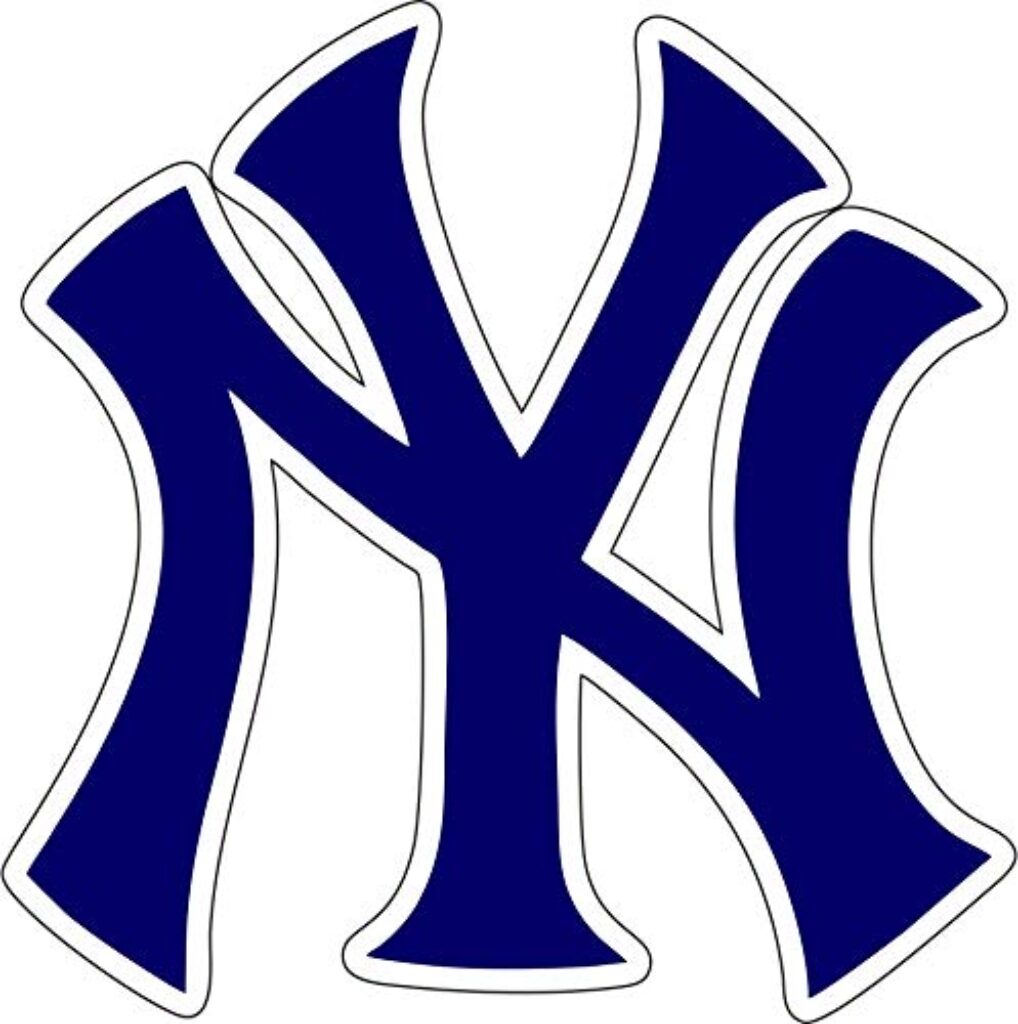 New York Yankees Logo Vinyl Decal 3" 5 Sizes | Sports Hard Hats